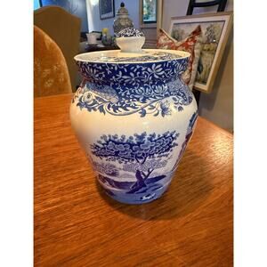 Spode | Accents | Vintage Spode Blue Italian Storage Jar H8cm England ...